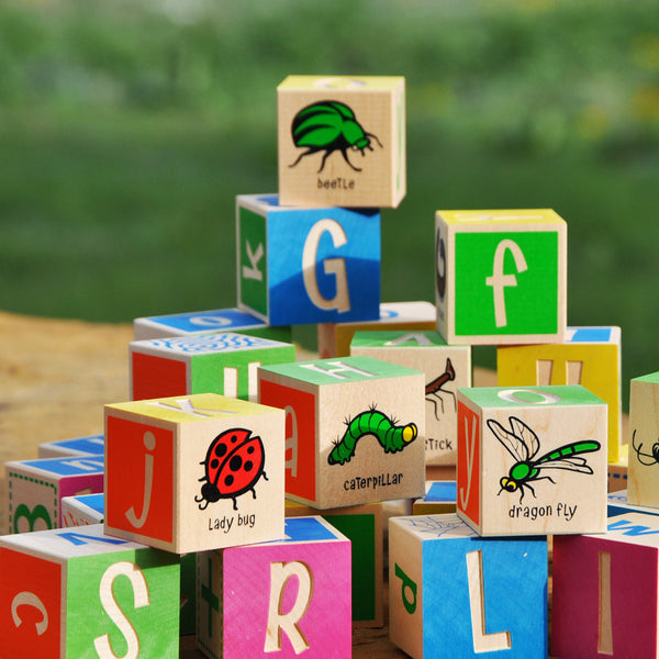Bug ABC Block Set | Natural Wood Blocks | Eco Friendly Wood Blocks ...